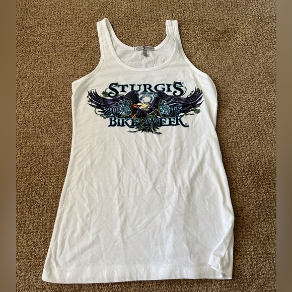 Sturgis | Tops | Sturgis Bike Week 75th Anniversary Tank Top Rare Hard ...